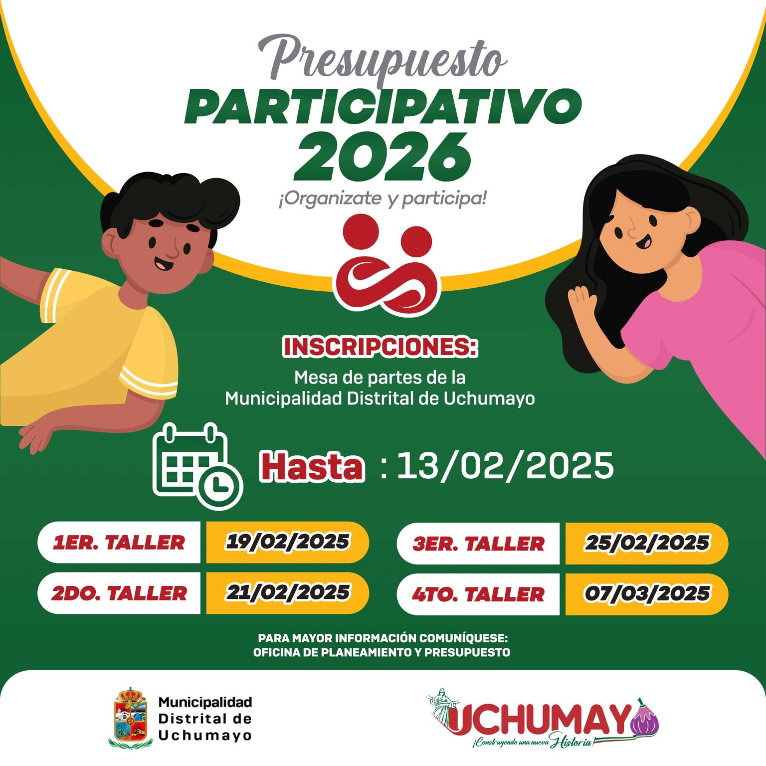 ¡ Presupuesto Participativo 2026! - MUNICIPALIDAD DISTRITAL DE UCHUMAYO